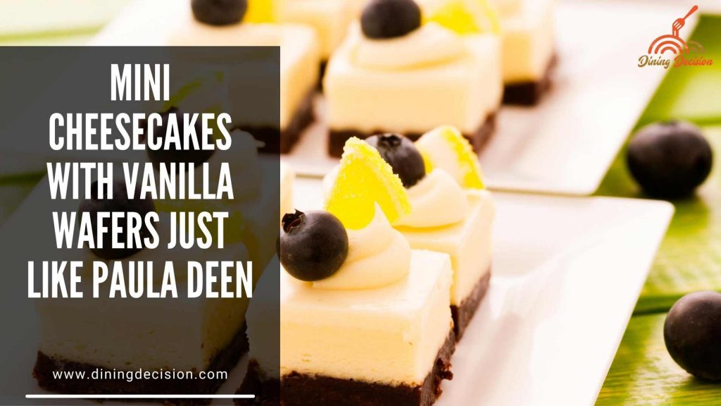 Making Mini Cheesecakes with Vanilla Wafers just like Paula Deen